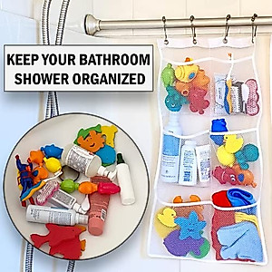 Evelots 2 Pack Shower Caddy/Organizer-Mesh-6 Pockets-Shampoo/Soap/Razor/Baby Bath Toys-Quick Dry
