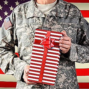 AnyDesign Patriotic Tissue Paper 80 Sheet Stars and Stripes Pattern Tissue Paper 4th of July Wrapping Paper Holiday Art Tissue for Independence Day Memorial Day DIY Gift Packing Supplies, 14 x 20 Inch