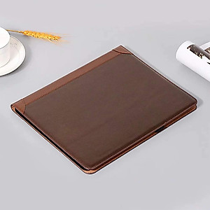 iPad Air-6 (13'') Case, iPad Pro-3 4 5 6 (12.9'') Case with Pen Holder, DMaos Business Vintage Book Synthetic Leather Stand Folio Smart Cover - Brown