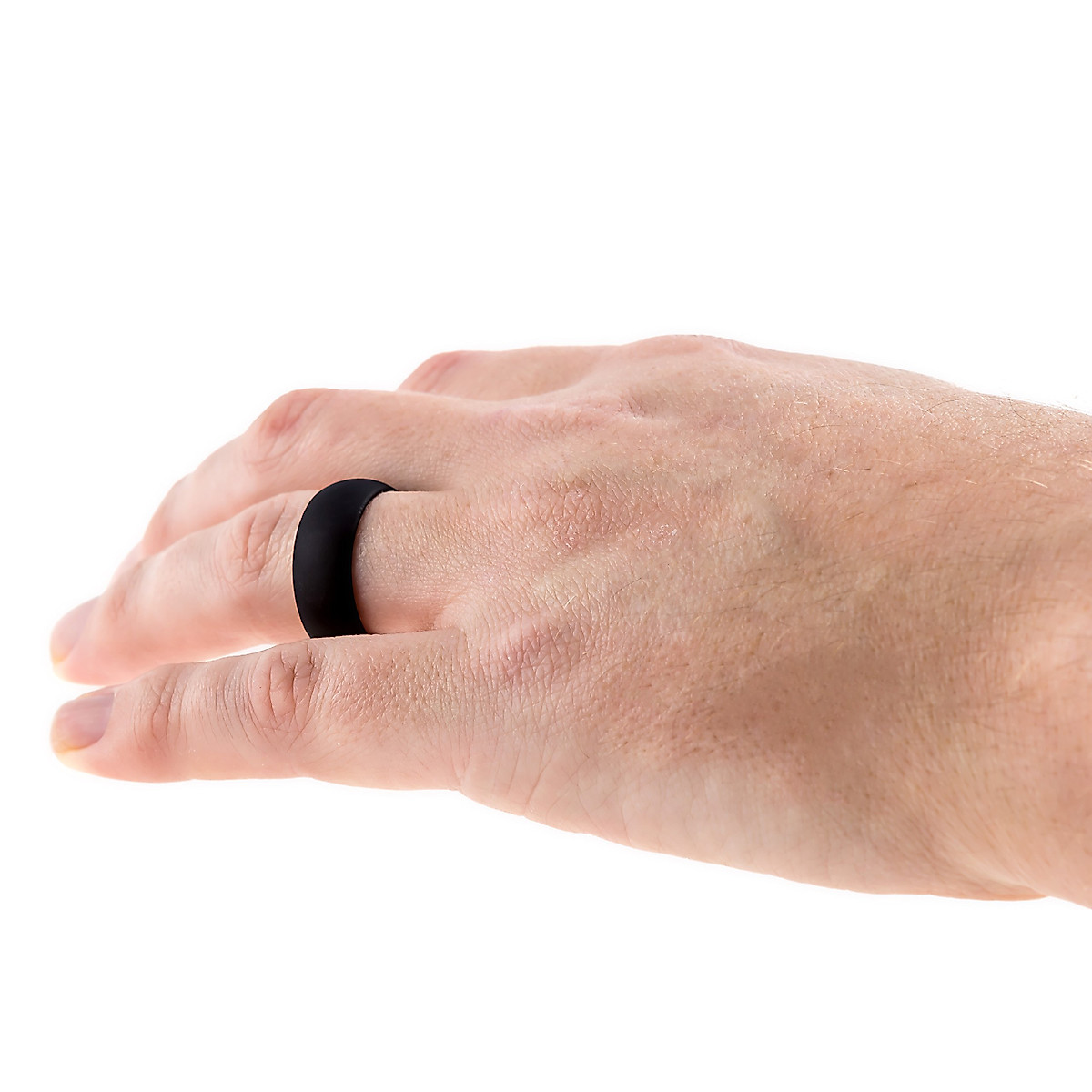 Honor Eternity Ring Men Silicone Ring Premium Grade Wedding-Bands for Active Men, Athletes, Comfortable Fit Jet Black (Jet Black, 9)