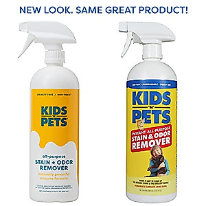 KIDS 'N' PETS - Instant All-Purpose Stain & Odor Remover – 27 fl oz - Permanently Eliminates Tough Stains & Odors – Even Urine Odors - No Harsh Chemicals, Non-Toxic & Child Safe, Multi-Color