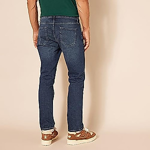 Amazon Essentials Men's Slim-Fit Stretch Jean, Dark Wash, 32W x 30L