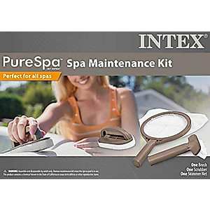 Intex PureSpa Hot Tub Maintenance Accessory Kit with Brush, Skimmer, & Scrubber