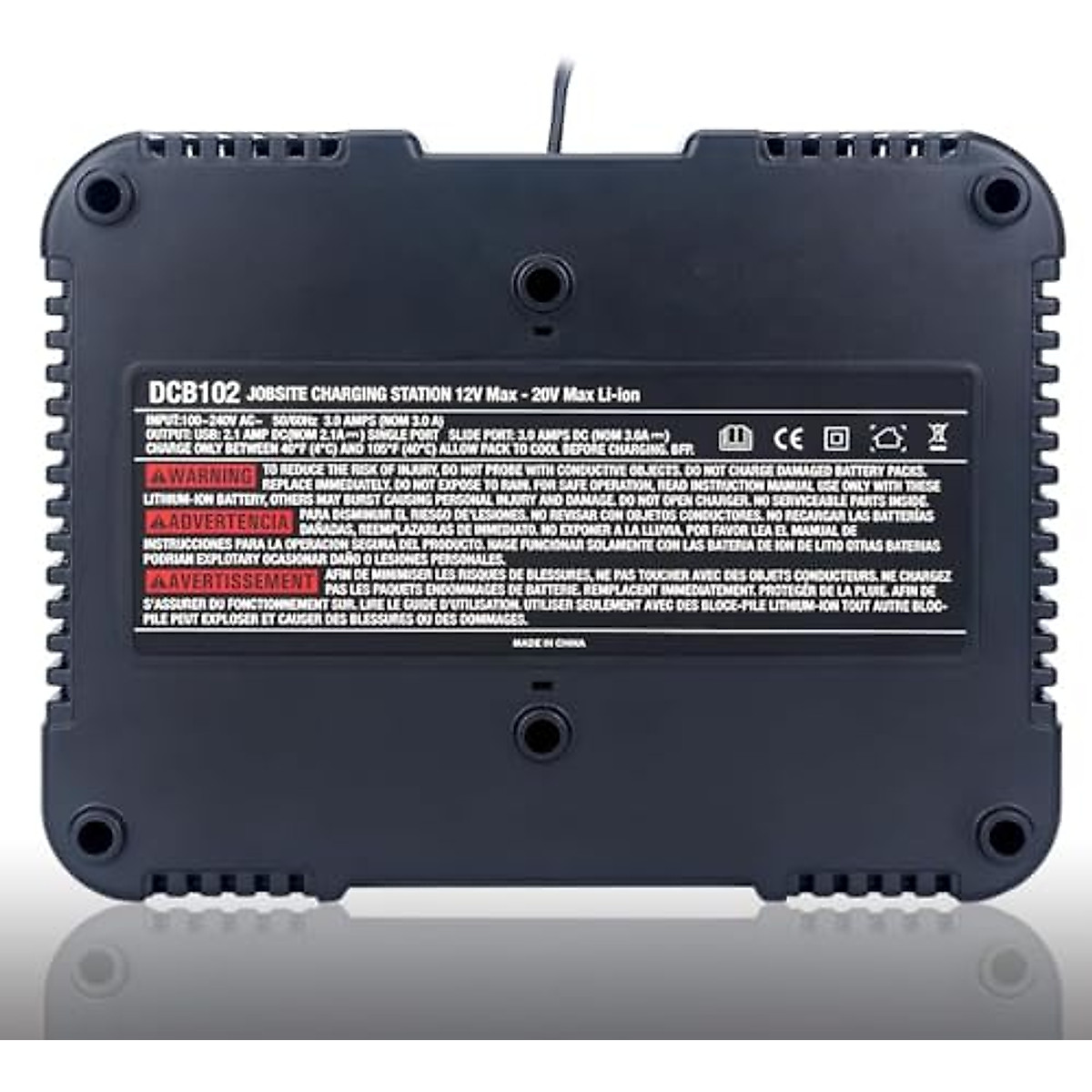 DCB102BP 2-Ports Battery Charger Replace for 12V/20V MAX Jobsite Charging Station DCB102 DCB101 DCB105 DCB112 DCB107 Lithium Battery DCB203 DCB204 DCB206 DCB606 Power Tools