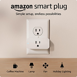 Amazon Smart Plug, for home automation, Works with Alexa - A Certified for Humans Device