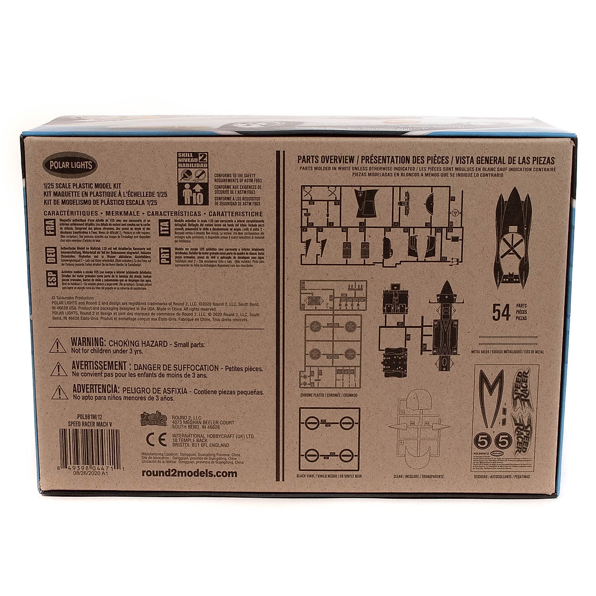 Polar Lights Speed Racer Mach V (Snap) 1:25 Scale Plastic Model Kit (POL981M)