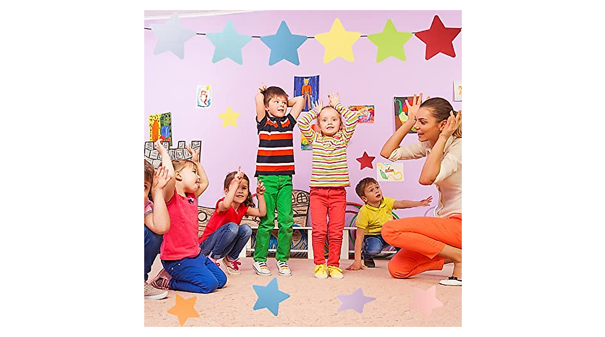 240 Assorted Color Star Cutouts for DIY Craft Projects