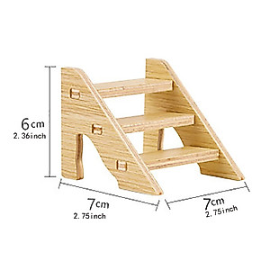 2pcs Wood Hamster Toy Stair Chew Hamster Climbing Ladder Bridge Guinea Pig Platform Ramp Gerbil Rat Small Animal Accessories