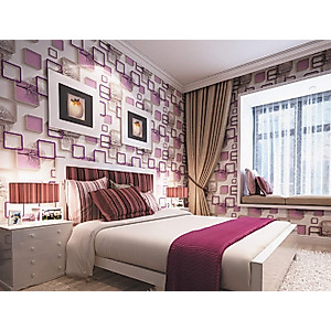 Amao Classic Purple Wallpaper Decorative for Countertop Self Adhesive Shelf Drawer Liner Sticker 17.7''x98''