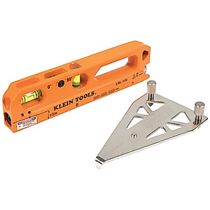 Klein Tools LBL100 Laser Level with Level Bubble Vials, Magnetic, 3-Vial with Leveling Base, Laser Line and Laser Spot Orange