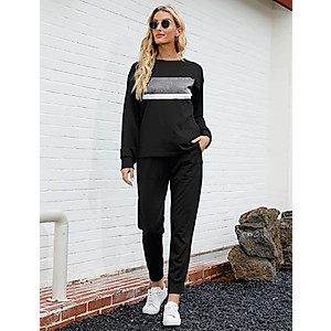 Bofell Two Piece Outfits for Women Fall Winter Clothes 2 Piece Lounge Sets 2024 M