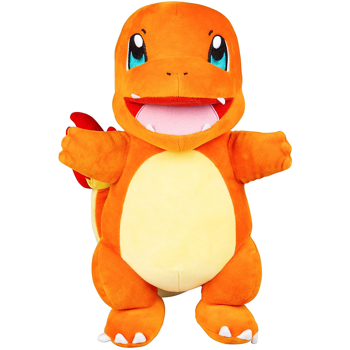 Pokemon Pokémon 10" Flame Action Charmander Plush - Interactive w/Lights & Fire Sounds - Light Up Tail & Mouth w/Sound Effects & Voices - Officially Licensed Gift for Kids, Boys, Girls - Ages 4+