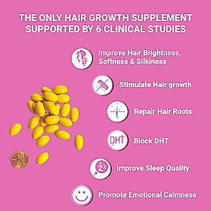 UpNourish Hair Growth Vitamins for Women - Proven Hair Supplement with KERANAT, DHT Blocker PHYTOPIN, Biotin 5000 mcg & SOD, Hair Vitamins for Faster Hair Growth, Hair Loss & Thinning Hair - 90 ct