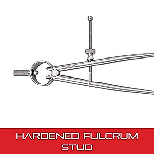 Starrett Toolmakers Spring-Type Caliper and Divider with Bow Spring and Hardened Fulcrum Stud - 6" Size and Capacity, Spring Joint Type - 277-6