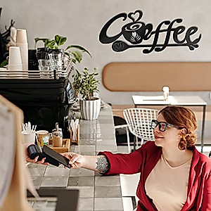 Coffee Bar Sign, JOPBENG Metal Coffee Bar Wall Decor, Coffee Station Letter Sign with Coffee Beans and Coffee Cups Sign for Coffee Bar Home Office Kitchen