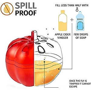 Stingmon 4 Pack Fruit Fly Trap Indoor, Gnat Killer for Kitchen, Fly Trap Catcher for Home, Gnat Traps Indoor