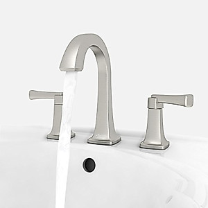 American Standard 7353801.295 Townsend 8-Inch Widespread High-Arc Bathroom Faucet with Two Handles, Brass, Brushed Nickel