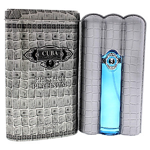 Cuba Original by Parfums Des Champs Prestige Platinum by Cuba, 3 oz Eau De Toilette Spray for Men (CUBPRPM0009002)