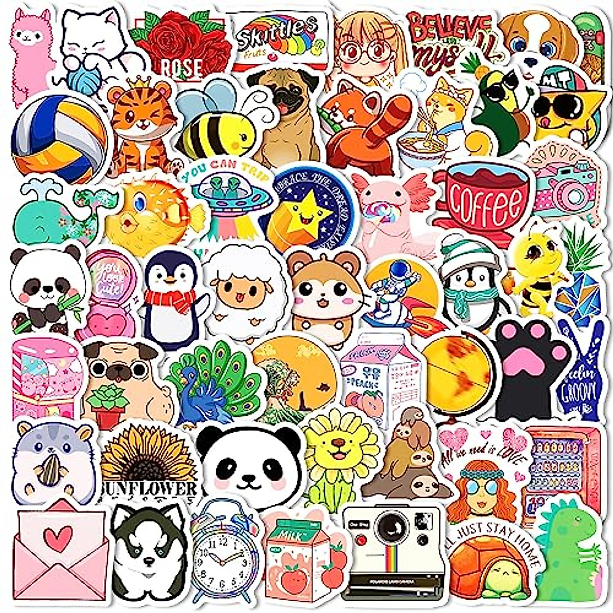 1000Pcs Stickers for Kids | Water Bottle Stickers for Kids | Bulk Stickers for Water Bottles Laptop Hydroflask | Waterproof Vinyl Stickers for Teens Kids Girls Adults[No-Duplicate Sticker Pack]