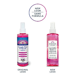 HERITAGE STORE Lavender Flower Water & Glycerine Benefits Skin, Hair & More Aromatherapy Mist Spray 8 oz