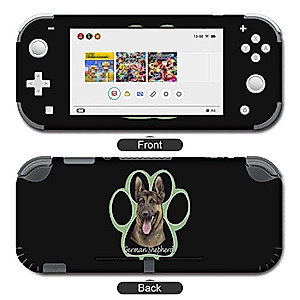 German Shepherd Dog Paw Cute Sticker Skin Protector Full Print Slim Cover for Switch Console and Switch Lite