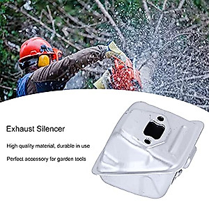 Exhaust Muffler Silencer Replacement,Work with Husqvarn a 435 440 440e 445 445e 450 Chain Saw,Ideal Accessory for Garden Tools