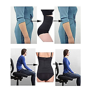 Youloveit Women's Waist Trainer Corset for Everyday Wear Steel Boned Tummy Control Body Shaper with Adjustable Hooks(Black,L)