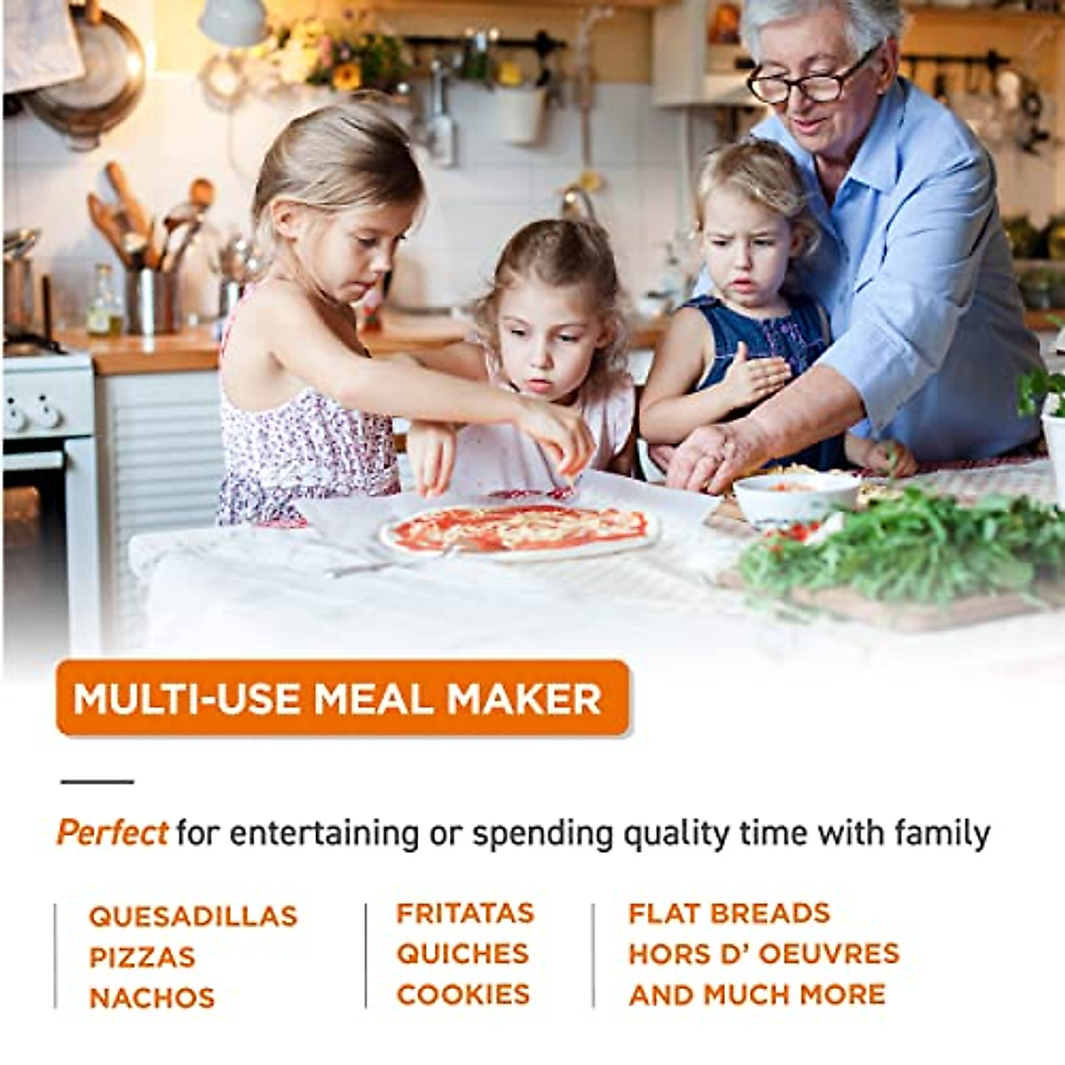 Commercial Chef CHQP12R 12 inch Countertop Pizza Maker