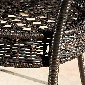 Christopher Knight Home Figi PE 34" Glass Table, Multibrown