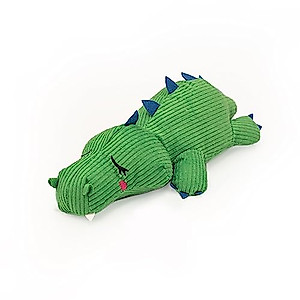 ZippyPaws Snooziez with Shhhqueaker - Alligator Dog Toy with Silent Squeakers, Quiet Puppy Toys for Boy and Girl Dogs, Small Plush Dog Gifts