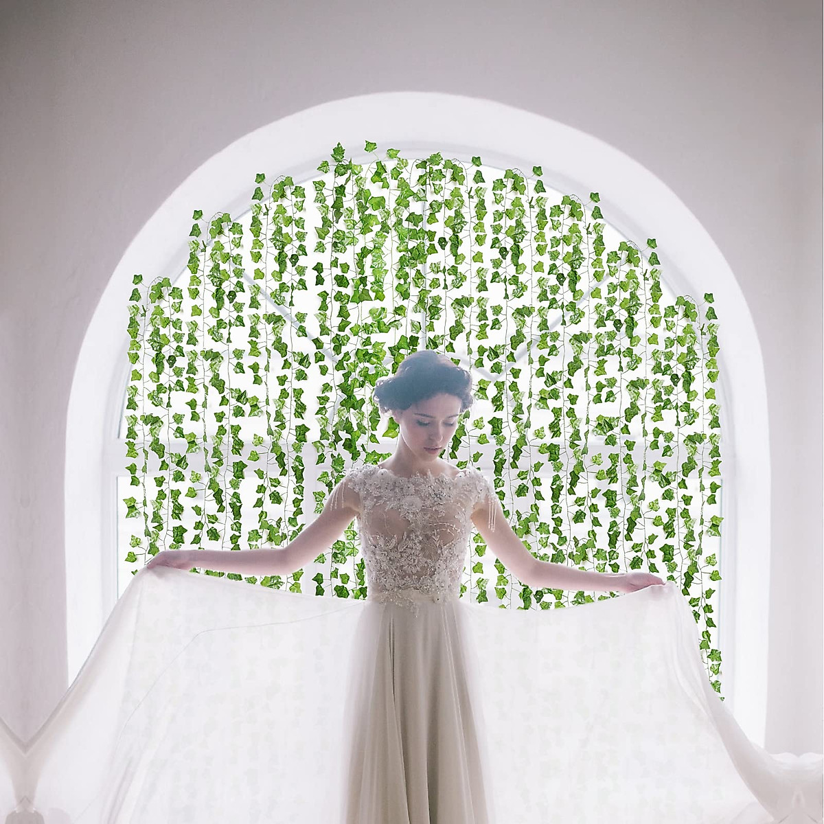 joyhalo 24 Pack 176Ft Fake Vines for Room Decor, Ivy Leaves Garland Greenery for Bedroom Decor, Aesthetic Hanging Vines for Wall Decor