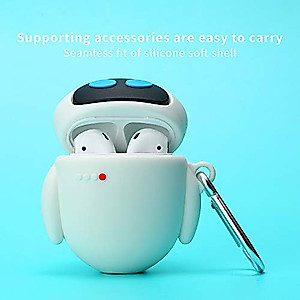 hnspice Case for AirPod 2/1, 3D Cute Cartoons Wall·E Skin Design， for Girls Kids Teens AirPod (EAE)