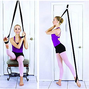 LEPOD Door Stretch Band - Get More Flexible with The Door Flexibility Trainer to Improve Leg Stretching - Perfect Home Equipment for Ballet, Dance and Gymnastic Exercise Taekwondo & MMA (Pink)