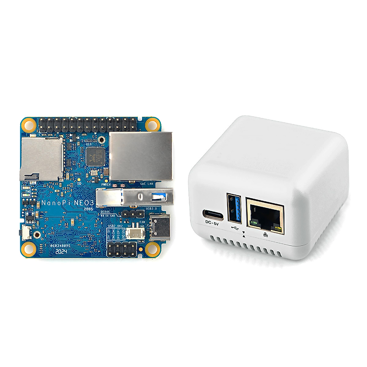 youyeetoo FriendlyElec NanoPi NEO3 Mini Router Single Board Computer Rockchip RK3328 Super Tiny ARM Board for IOT (with Case and Heat Sink)