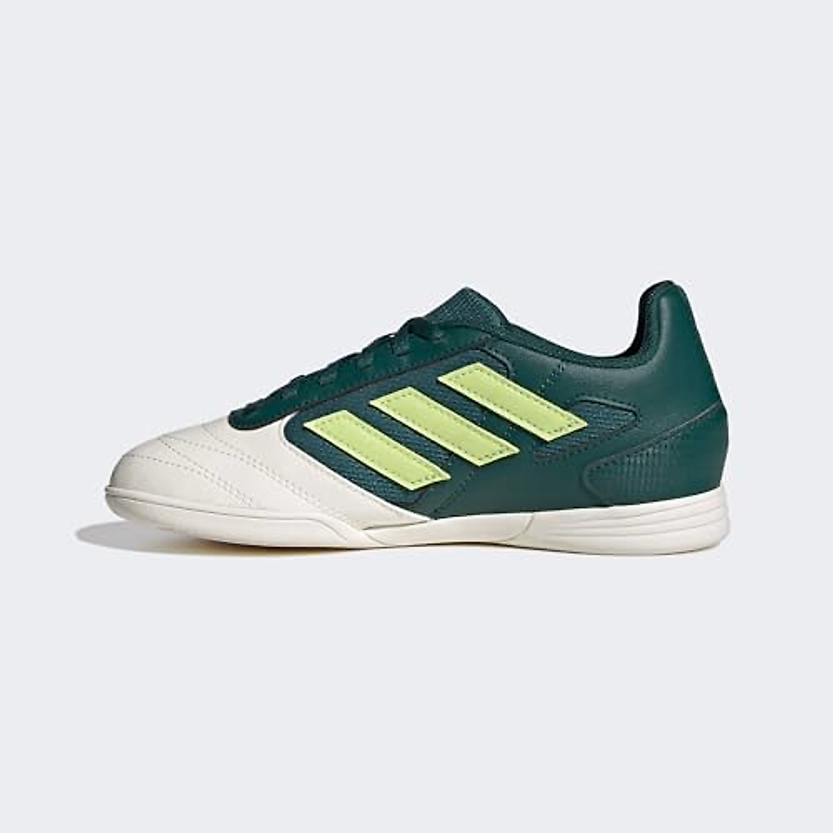 adidas Super Sala 2 Sneaker, Collegiate Green/Pulse Lime/Off White, 1.5 US Unisex Little Kid