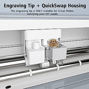 Engraving Tip and QuickSwap Housing, Replacement Premium Carbide Steel Engraving Tip + QuickSwap Housing, Perfect Engraving Tool, Silver