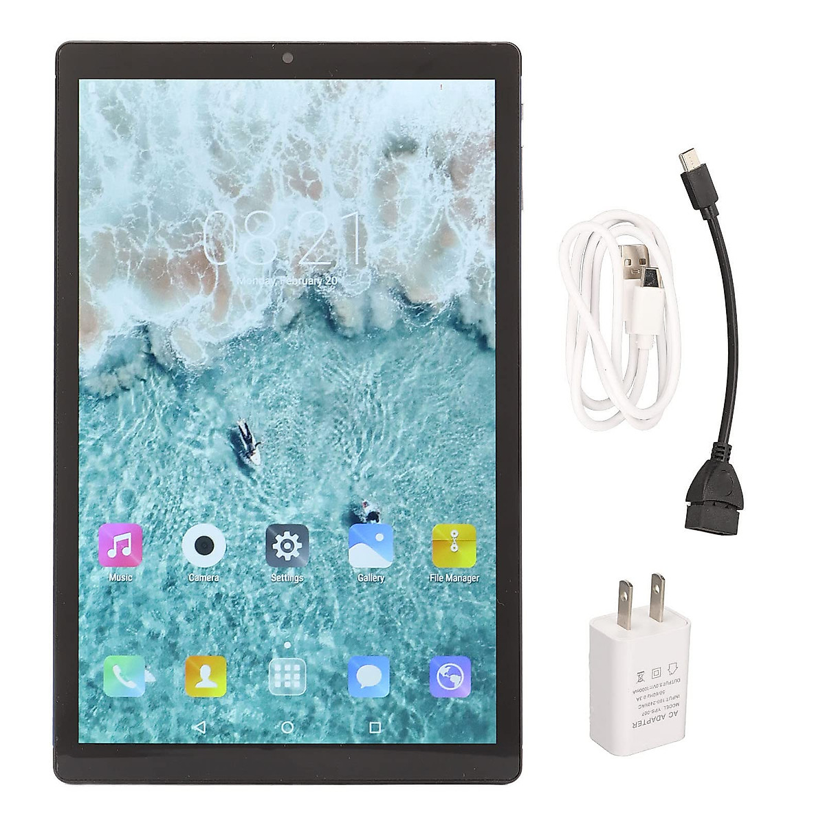 AMONIDA Calling Tablet, 2560x1600 Resolution 10.1 Inch HD Tablet 2.4G 5G WiFi 100-240V for Android 12 (US Plug)