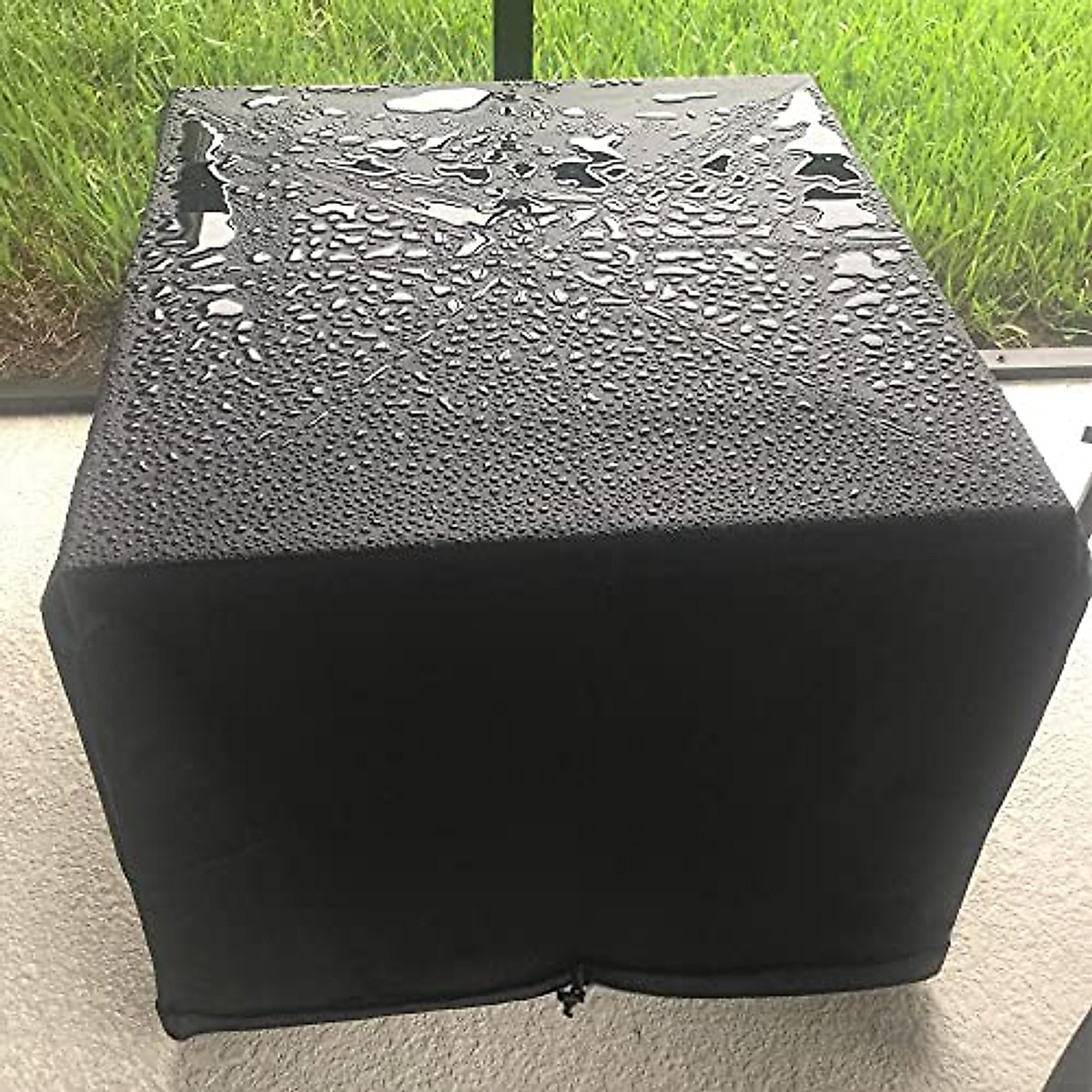 Westeco Fire Pit Cover Square 50 Inch Heavy Duty Waterproof Patio Table with PVC Liner Fits for 46/48/50 Gas Large 50In Firepit Outdoor, Black, 50InL x 50InW x 24InH