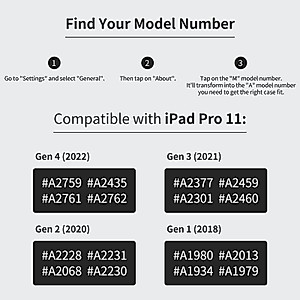 H HOLIMET Case for iPad Pro 11 inch 2022 4th/3rd/2nd/1st Generation 2021/2020/2018 with Pencil Holder PU Leather Protective with Pocket Soft TPU Back Shockproof