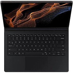 Samsung Book Cover Keyboard/Cover Case [Book Fold] Samsung Galaxy Tab S8 Ultra Tablet - Black