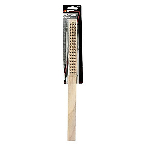 Performance Tool W1152 - Solid Wood Handle with Steel Bristles for Quick and Easy Cleaning of Rust, Paint, Dirt, and More