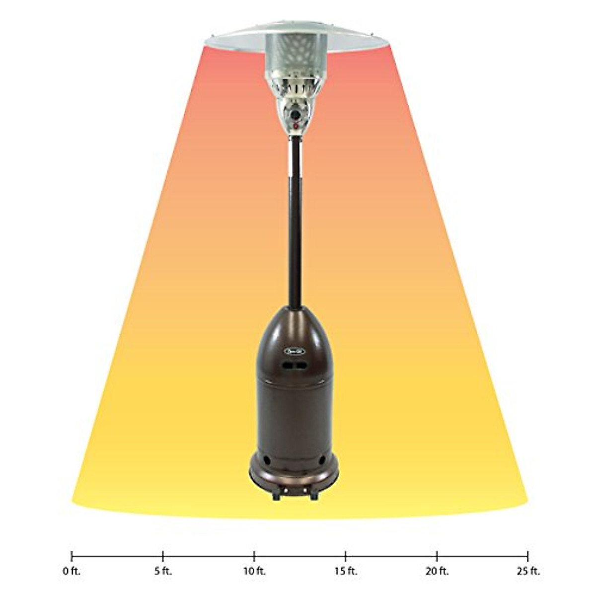 Dyna-Glo DGPH201BR Premium Hammered Bronze Outdoor Propane Patio Heater - 48,000 BTU