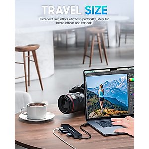 Hiearcool USB C Hub, Adapter USB C Dongle for MacBook Pro, 7 in 1 USB C to HDMI Adapter, USB C Hub,Adapter USB C Dongle for MacBook Pro, 7 in 1 USB C to HDMI Multi-port Adapter Docking Station