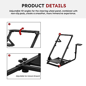 VOYOCHT G920 Racing Steering Wheel Stand fit for Logitech G27 G25 G29 Gaming Wheel Racing wheel simulator stand(Wheel, Shifter and Pedals Not included)