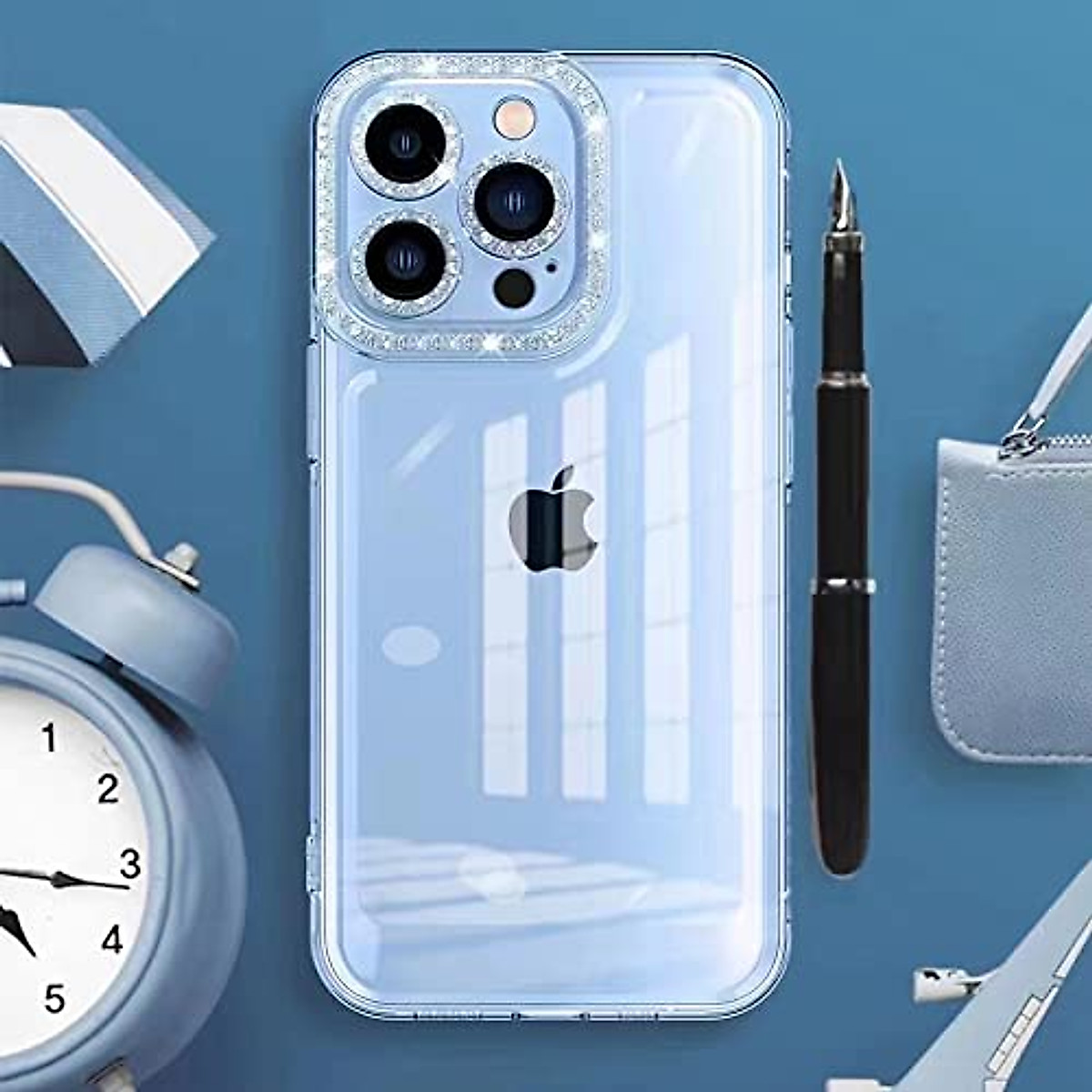 Lorlorkool Ultra Thin Clear Soft TPU Phone case for iPhone 13 Pro Max, Shockproof Anti-Fingerprint Air Bubble Transparent Protective Phone Case 6.7 inch