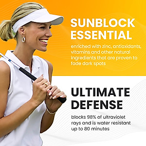 JACKET Sunscreen SPF 50+, Anti-Aging sunscreen with Vitamin C, Water resistant sunscreen for face, Zinc oxide sunscreen lotion, Age Spot Remover, Sunscreen for Body - LARGE 4 OZ size