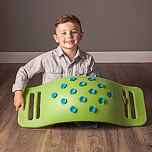 Fat Brain Toys Teeter Popper, Indoor Toddler Sensory Toys for Ages 3 and Up, Green