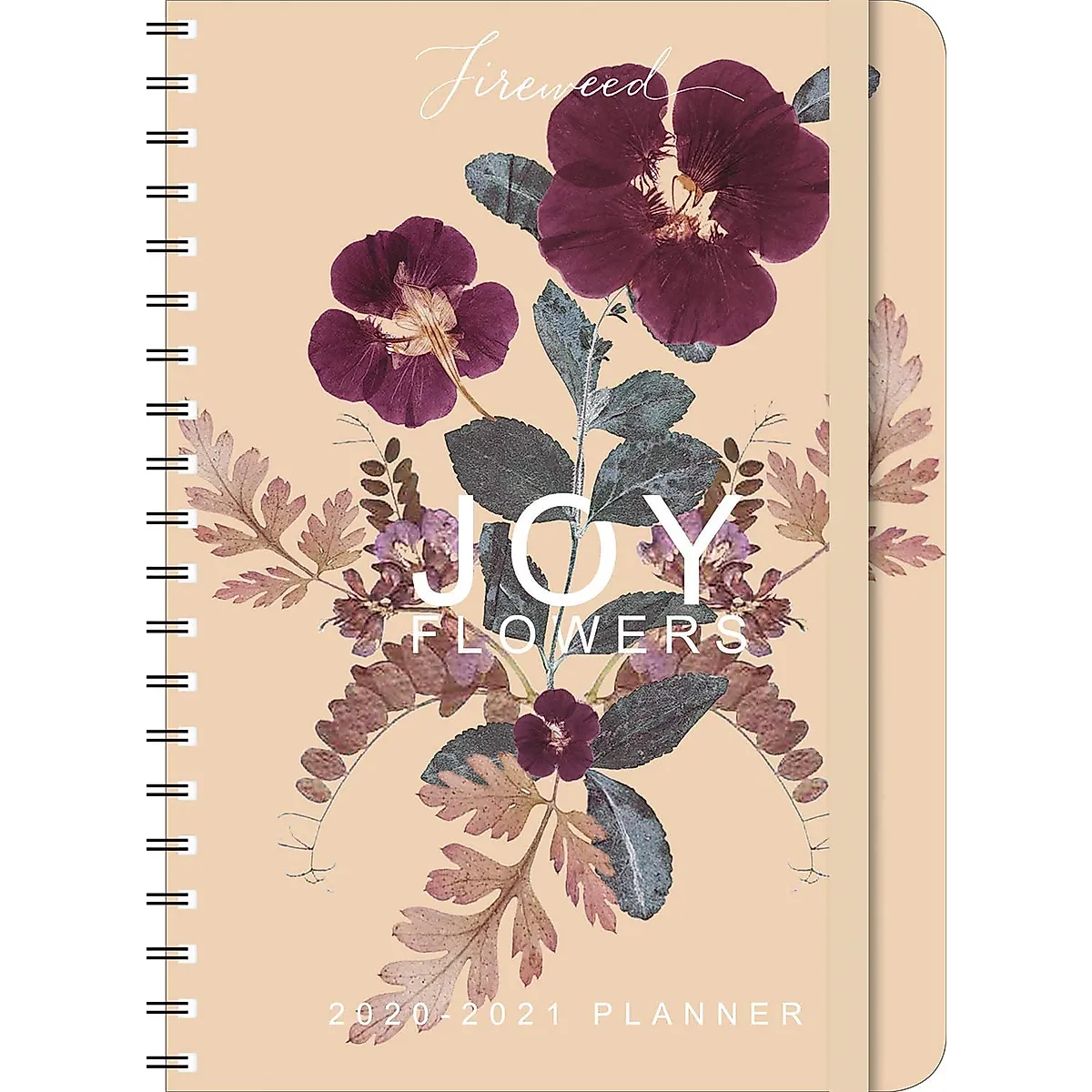 FIREWEED 2021 On-the-Go Weekly Planner: 17-Month Calendar with Pocket (Aug 2020 - Dec 2021, 5" x 7" closed): Joy Flowers