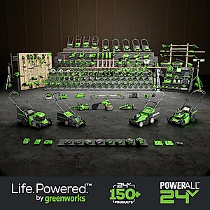 Greenworks 24V Brushless 1/2" Hammer Drill (530 in-lbs.) 2.0Ah Battery and Charger Included, DDG402