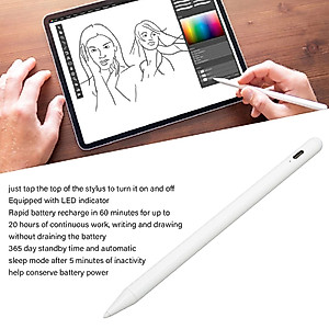 FOTABPYTI Tablet Stylus Pen, Touch Screen Pen Palm Rejection High Accuracy Tilt Angle Sensor for Pro 9.7in 2016 for Student (White)